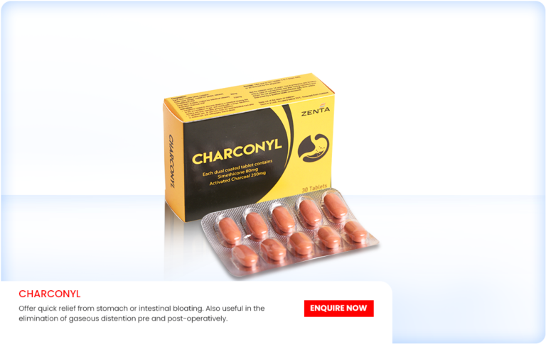 Charconyl Tablets I Relieves digestion problems I Zenta